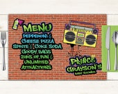 Fresh Prince Baby Shower Digital Placemat Design Menu Hip - Etsy
