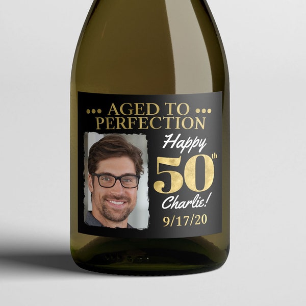60th Birthday Digital Wine Labels - Etsy