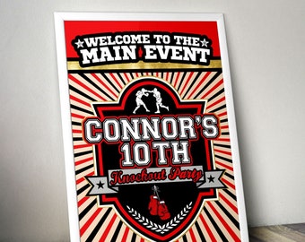 Boxing Theme Knock Out Water Bottle Labels PRINTED SET of - Etsy