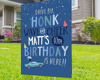 Drive by Birthday Parade Digital File Only Yard Sign | Etsy