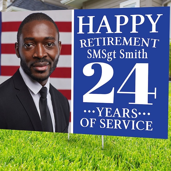 Air Force Retirement Yard Sign - Etsy