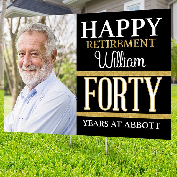 Retirement Yard Sign - Etsy