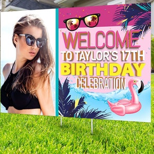 Pool Party Lawn Sign, Digital File Only, Yard Sign, Social Distancing ...