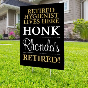 Retirement Lawn Sign Design, Digital File Only, Yard Sign, Retirement ...