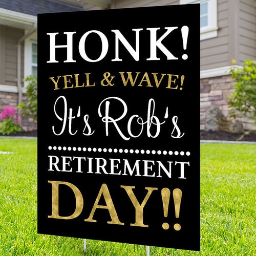 Retirement Lawn Sign Design Digital File Only Yard Sign - Etsy