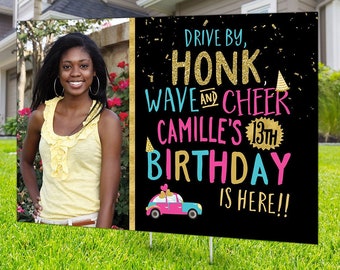 Drive by Birthday Parade Digital File Only Yard Sign Social | Etsy