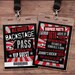 Birthday invitation rock star VIP PASS backstage pass | Etsy