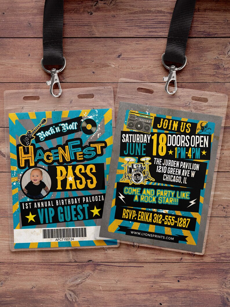 Rock Star, VIP PASS, Backstage Pass, Vip Invitation, Birthday, Pop Star ...