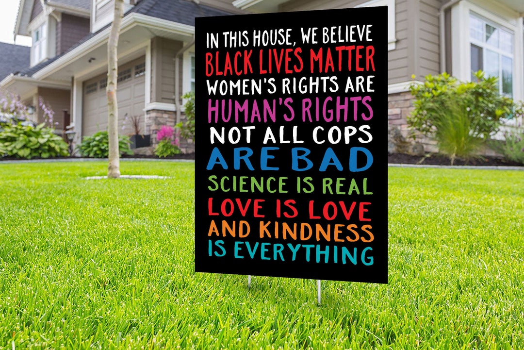Black Lives Matter Yard Sign Design, Digital File Only, No Hate Sign ...