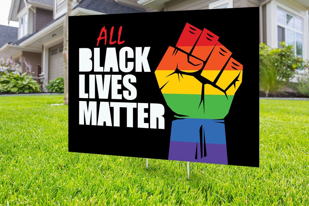 Black Lives Matter Yard Sign Design, Digital File Only, No Hate Sign ...