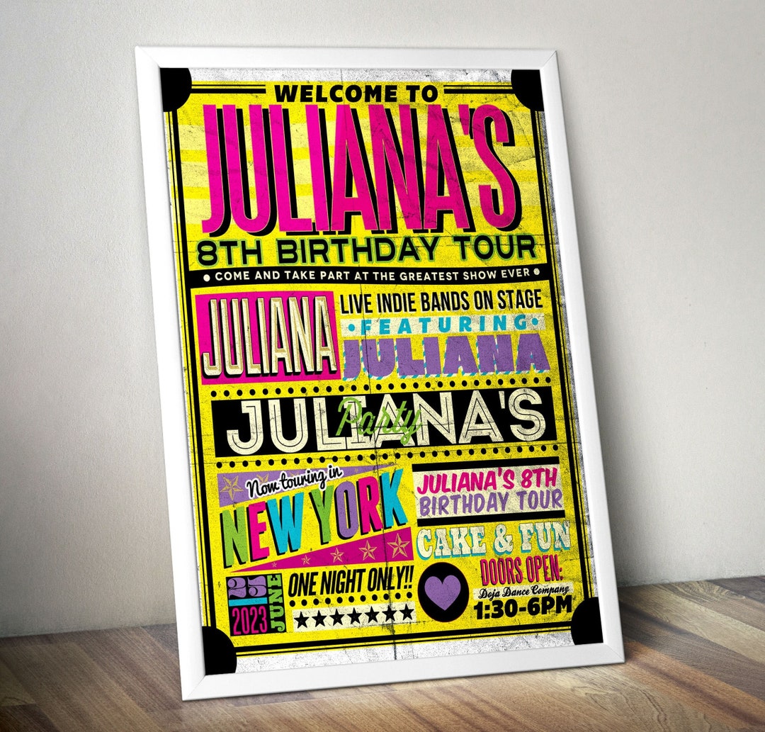 Rock Star Theme Poster, Pop Star, Baby Shower, Rock Star Party, Pop ...