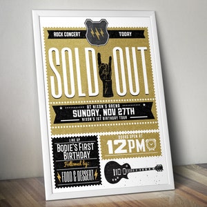 Rockstar Theme Poster, Rockstar, Baby Shower, Rockstar Party, Pop Star ...