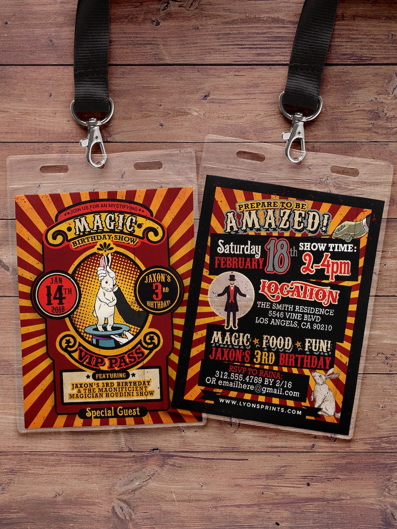 Magic Party Invitation Magic Birthday Invitation Magician Invitation ...