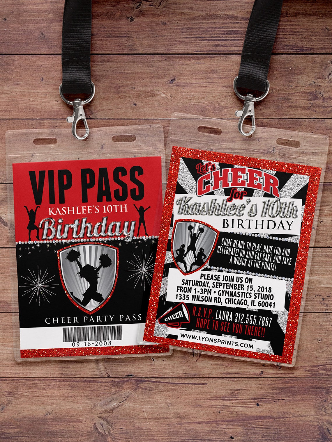 Cheerleading Invitation VIP PASS Cheerleading Cheerleading - Etsy