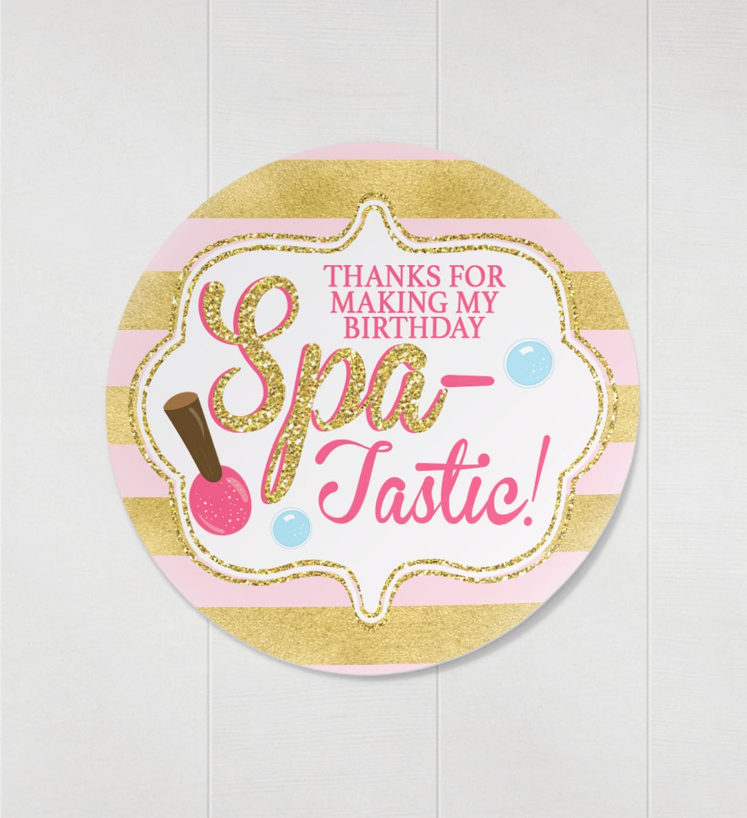 Spa Party, Spa Labels , Spa Birthday, Sticker, Mani, Pedi Party, Nail ...