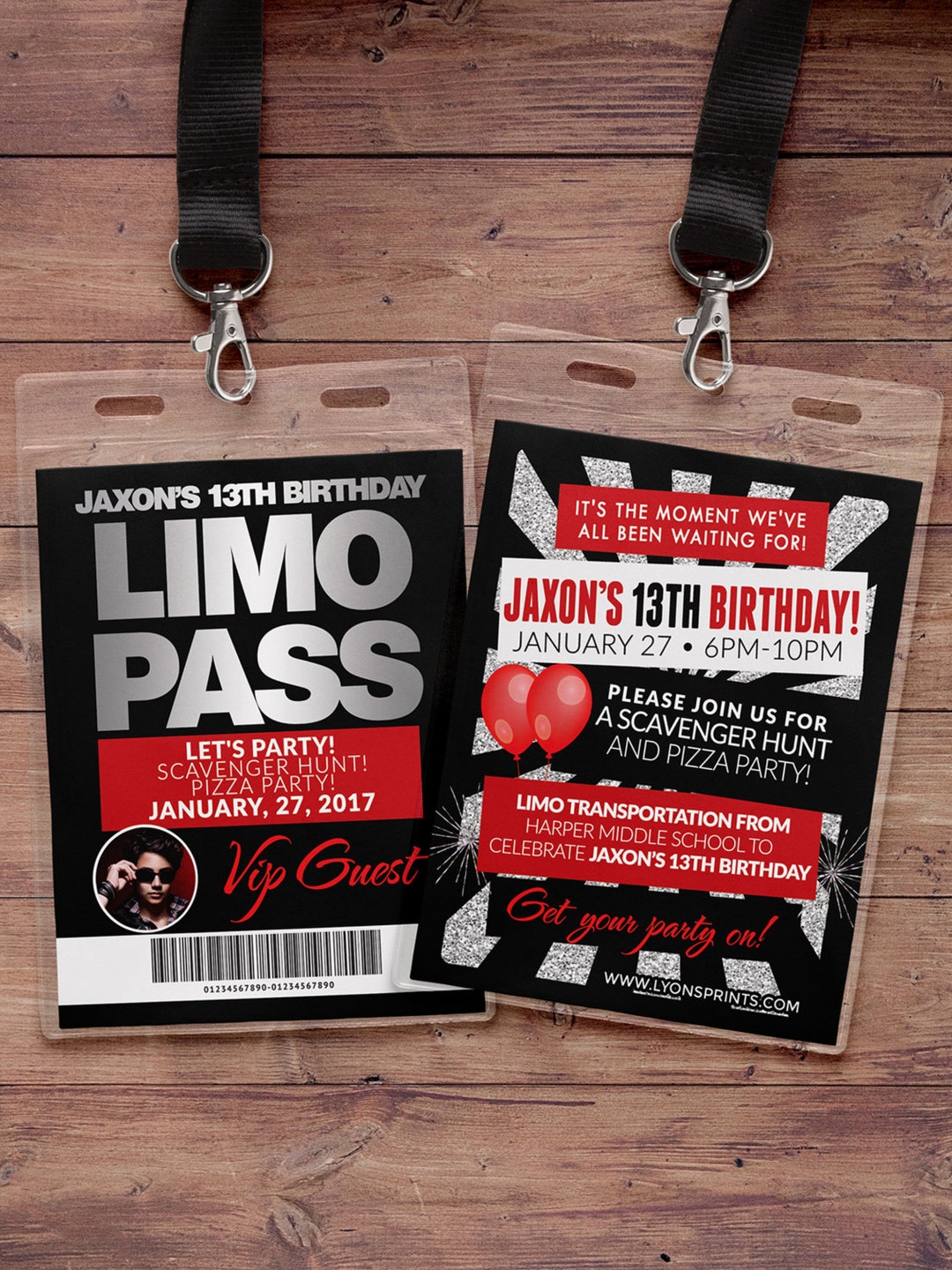 VIP PASS, Limo Pass, Birthday Party, 21st Birthday, Backstage Pass ...