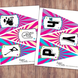 Rockstar Bunting, Personalized DIY Printable Pennant Banner, Baby ...