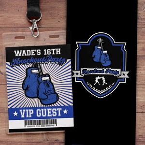 Boxing Ticket Invitation, Knockout Invite, Boxing Birthday Party ...