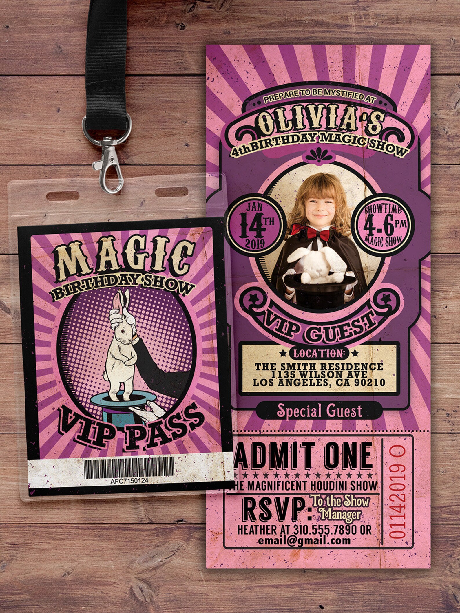 Magic Party Invitation Magic Birthday Invitation Magician - Etsy