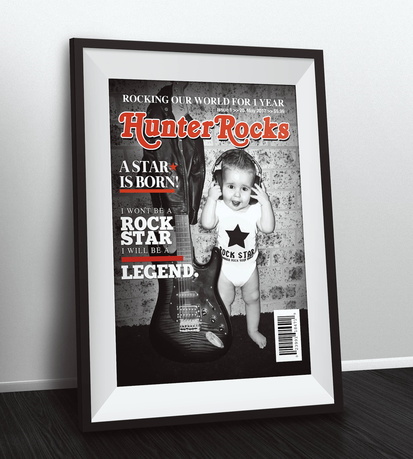 Rock Star Magazine Theme Birthday Poster, Boy Birthday, Rockstar, Baby ...