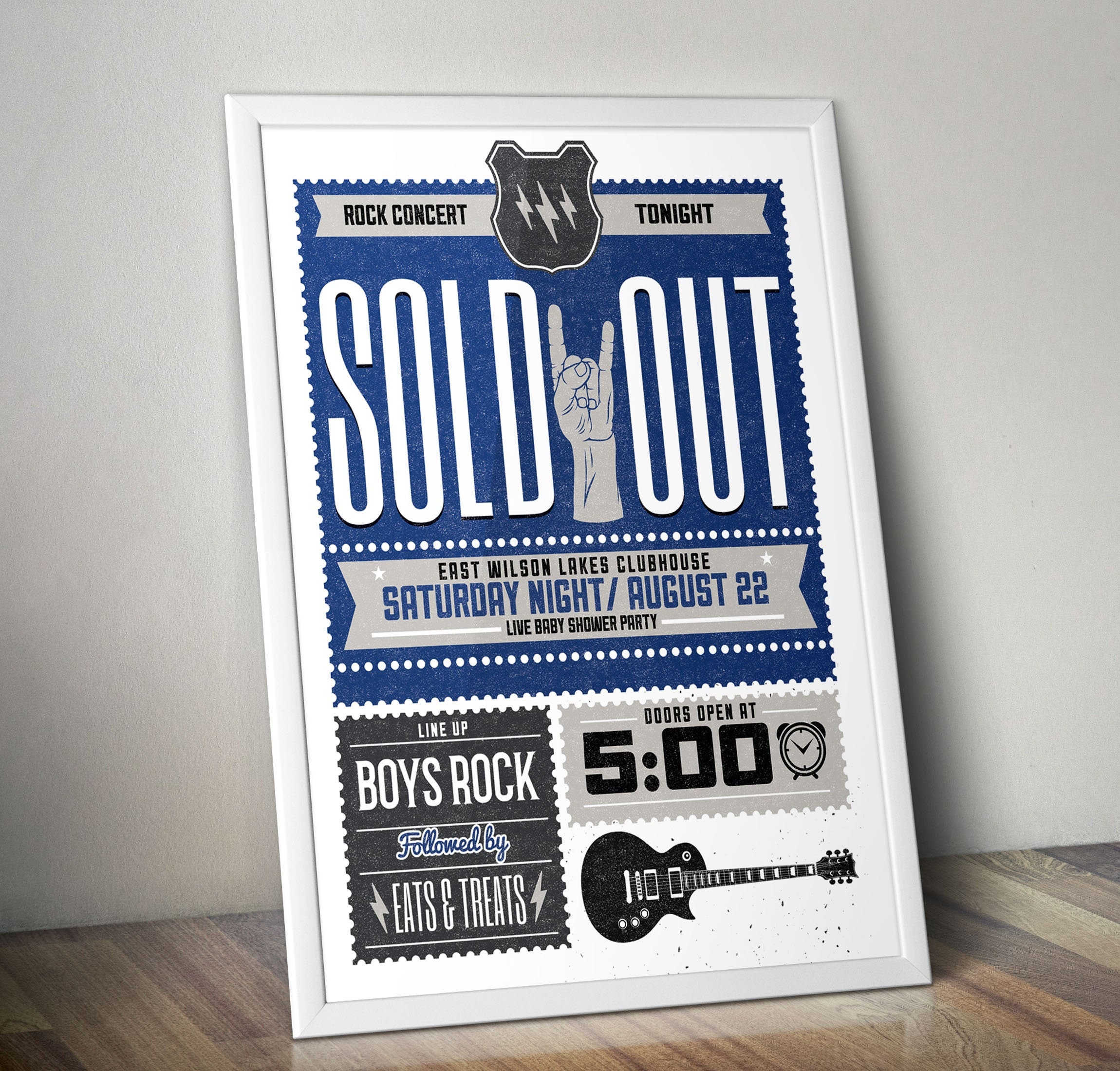 Rock Star Theme Poster Rockstar Baby Shower Rock Star | Etsy