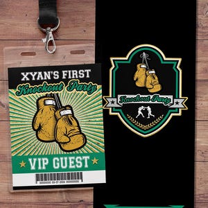 Boxing Ticket Invitation, Knockout Invite, Boxing Birthday Party ...