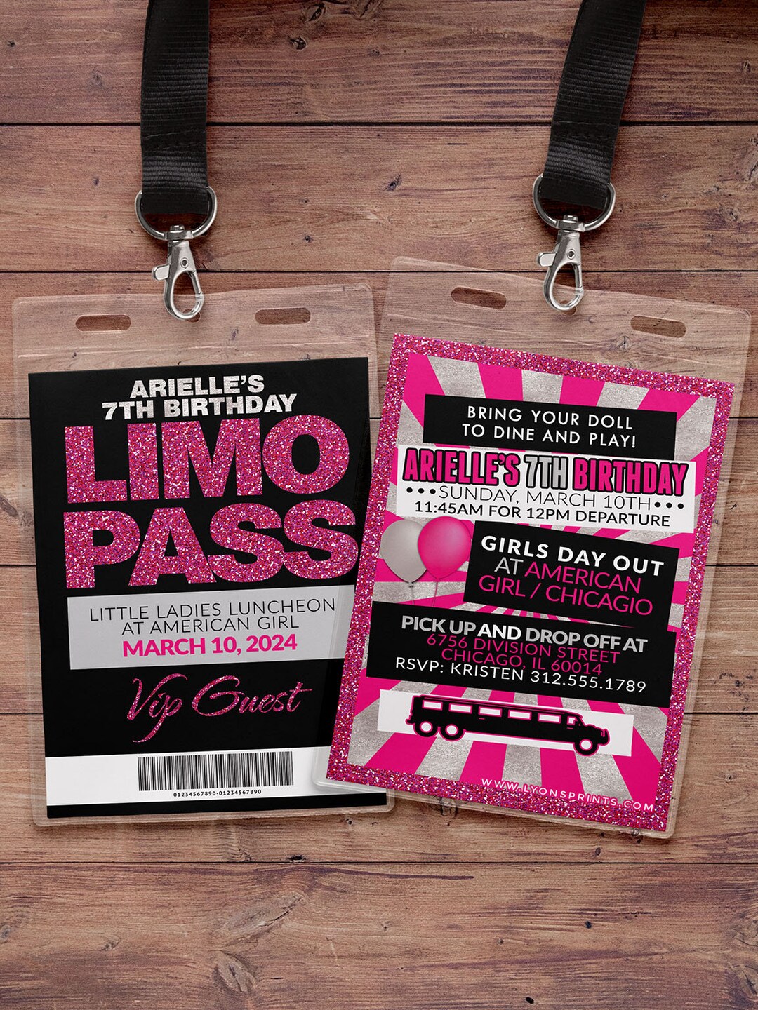 VIP PASS, Limo Pass, Birthday Party, 21st Birthday, Backstage Pass ...