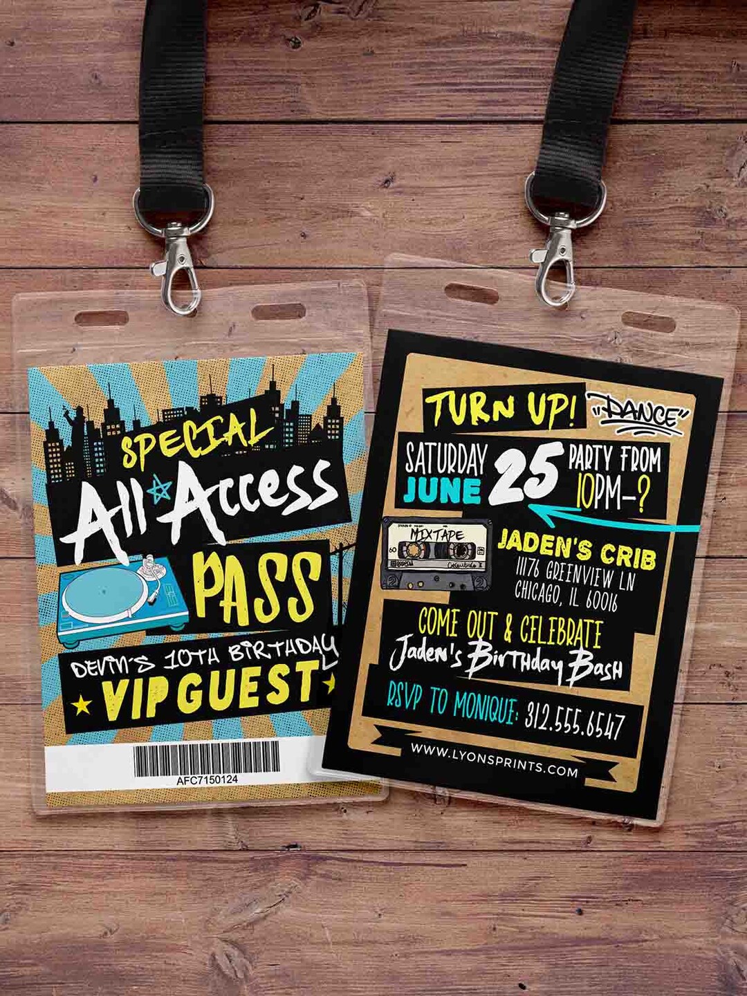 Hip Hop, Swagger, VIP PASS, Backstage Pass, Vip Invitation, Birthday ...