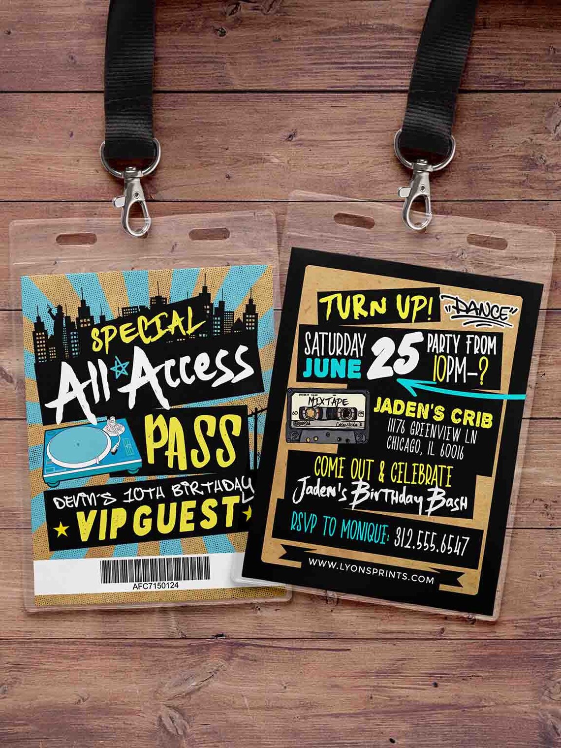 Hip Hop, Swagger, VIP PASS, Backstage Pass, Vip Invitation, Birthday ...