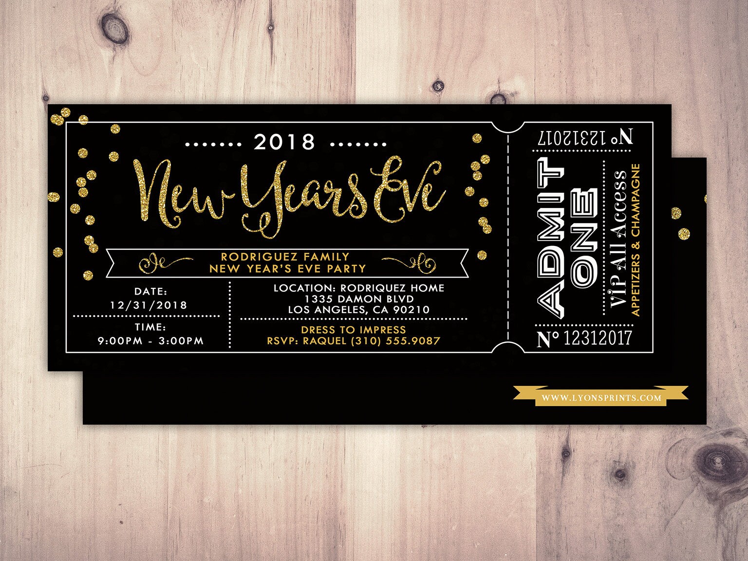 New Years Invitation New Years Eve Invitation New Years Party New 