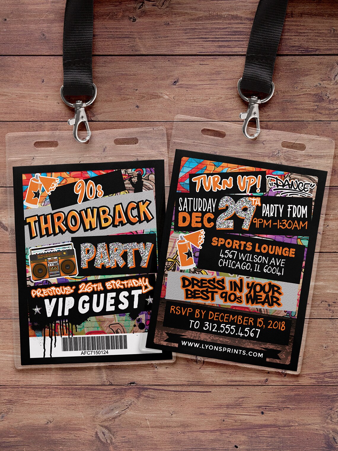 Hip Hop, Glow Party, VIP PASS, Backstage Pass, Throwback Party ...