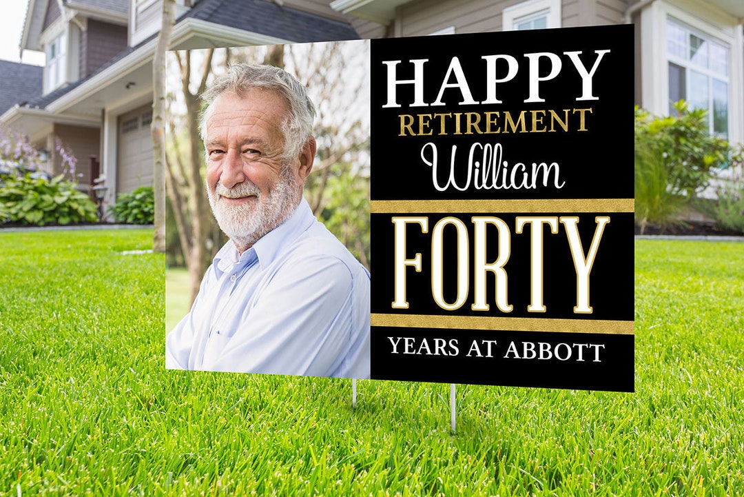 Retirement Yard Sign Design, Digital File Only, Yard Sign, Retirement ...