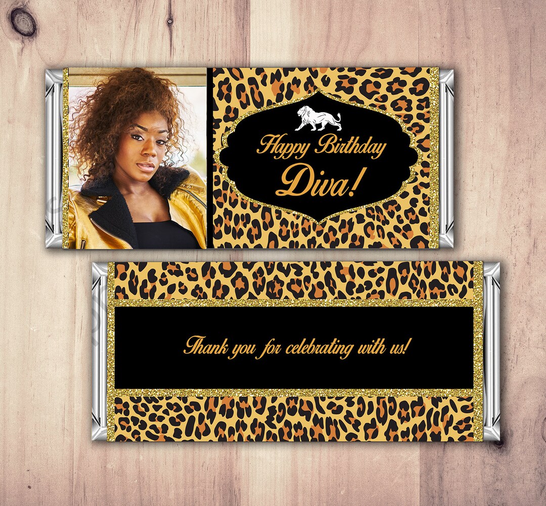 Birthday, Candy Bar Wrappers, Animal Print, Adult Milestone Favors 30th ...