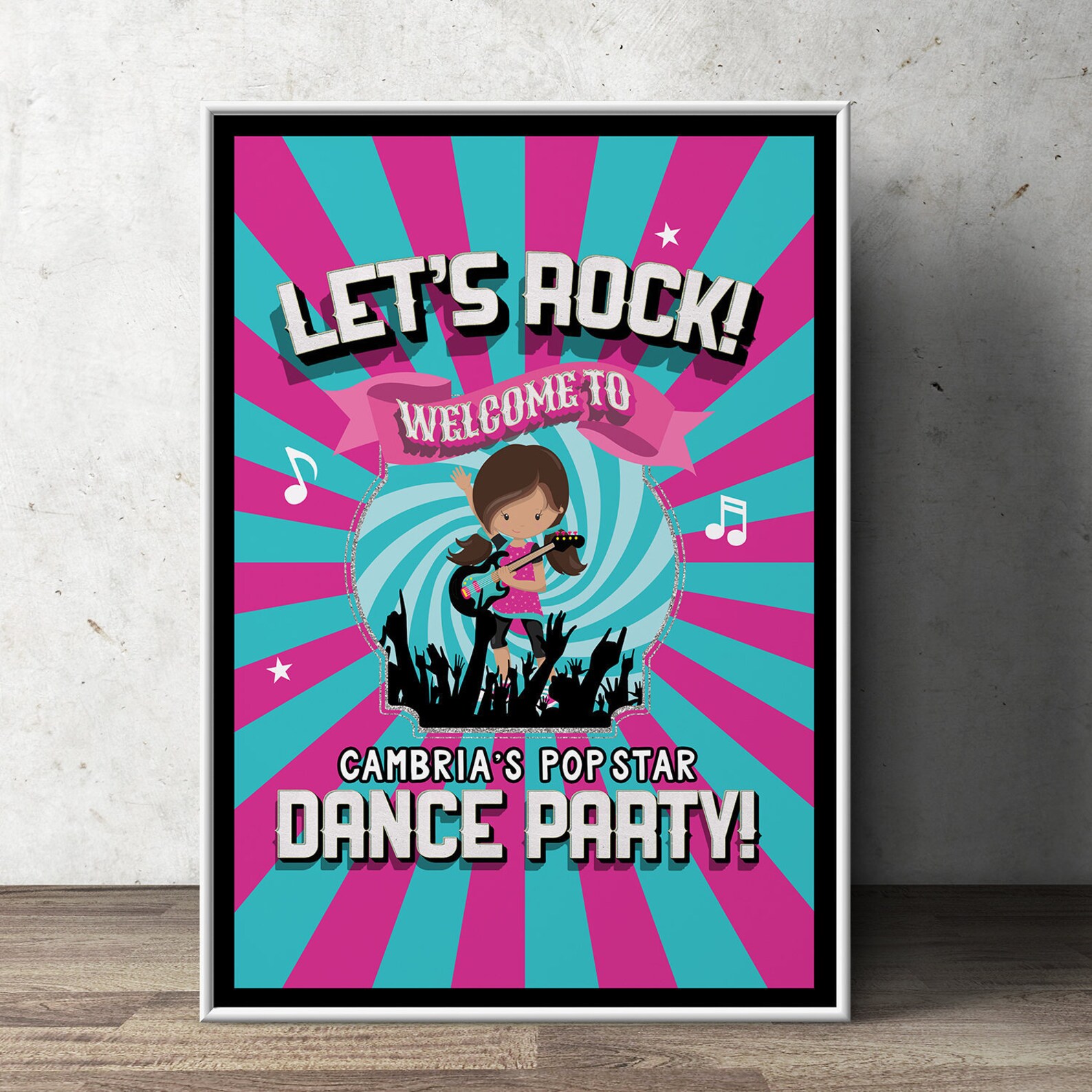 Welcome Party Sign, Pop Star Party, Rock Star Party, Baby Shower, Party ...
