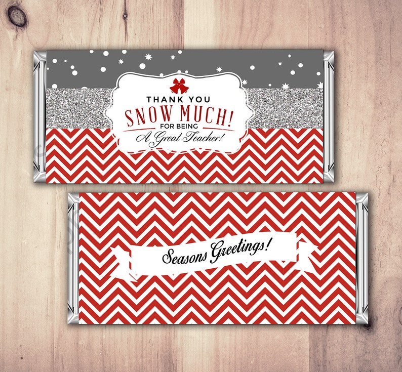 Christmas Candy Bar Wrapper, Christmas Wrapper, Christmas Printable, Christmas Teacher Gift ...