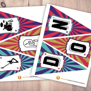 Rockstar Bunting, Personalized DIY Printable Pennant Banner, Baby ...