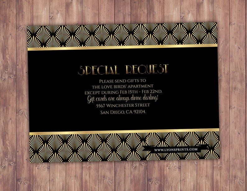 Great Gatsby Birthday Invitation, Roaring 20's, Hollywood Film Theme ...