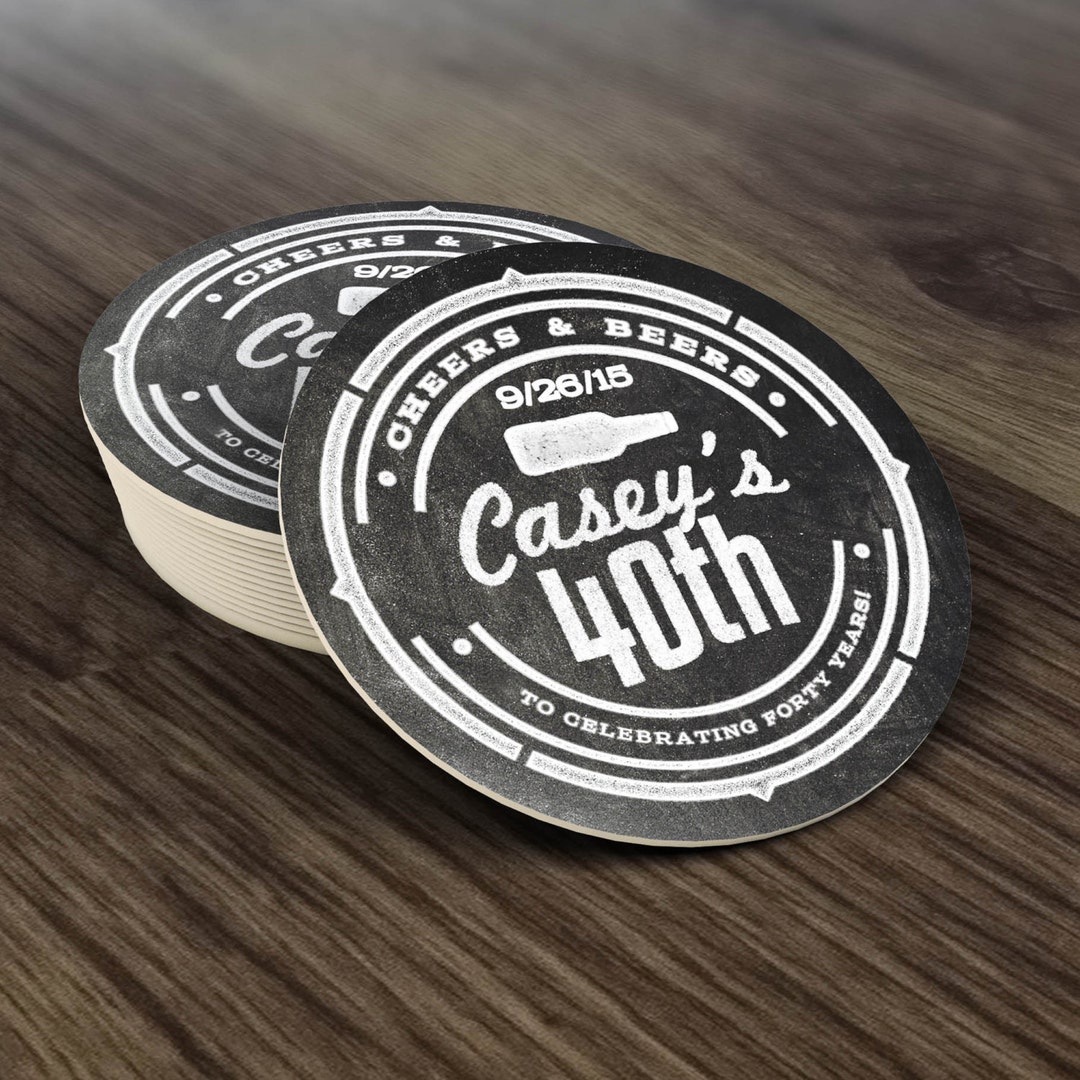 Coaster Design, Cheers and Beers Invitation, Beer, 21st, 30th, 40th ...