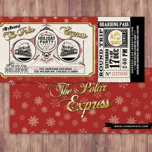 Polar Express HOLIDAY PARTY Invitation, Printable Holiday Party ...