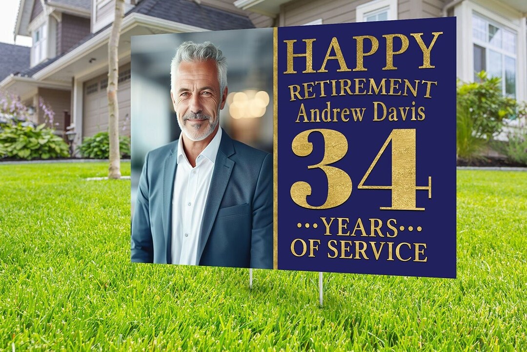 Retirement Yard Sign Design, Digital File Only, Yard Sign, Retirement ...