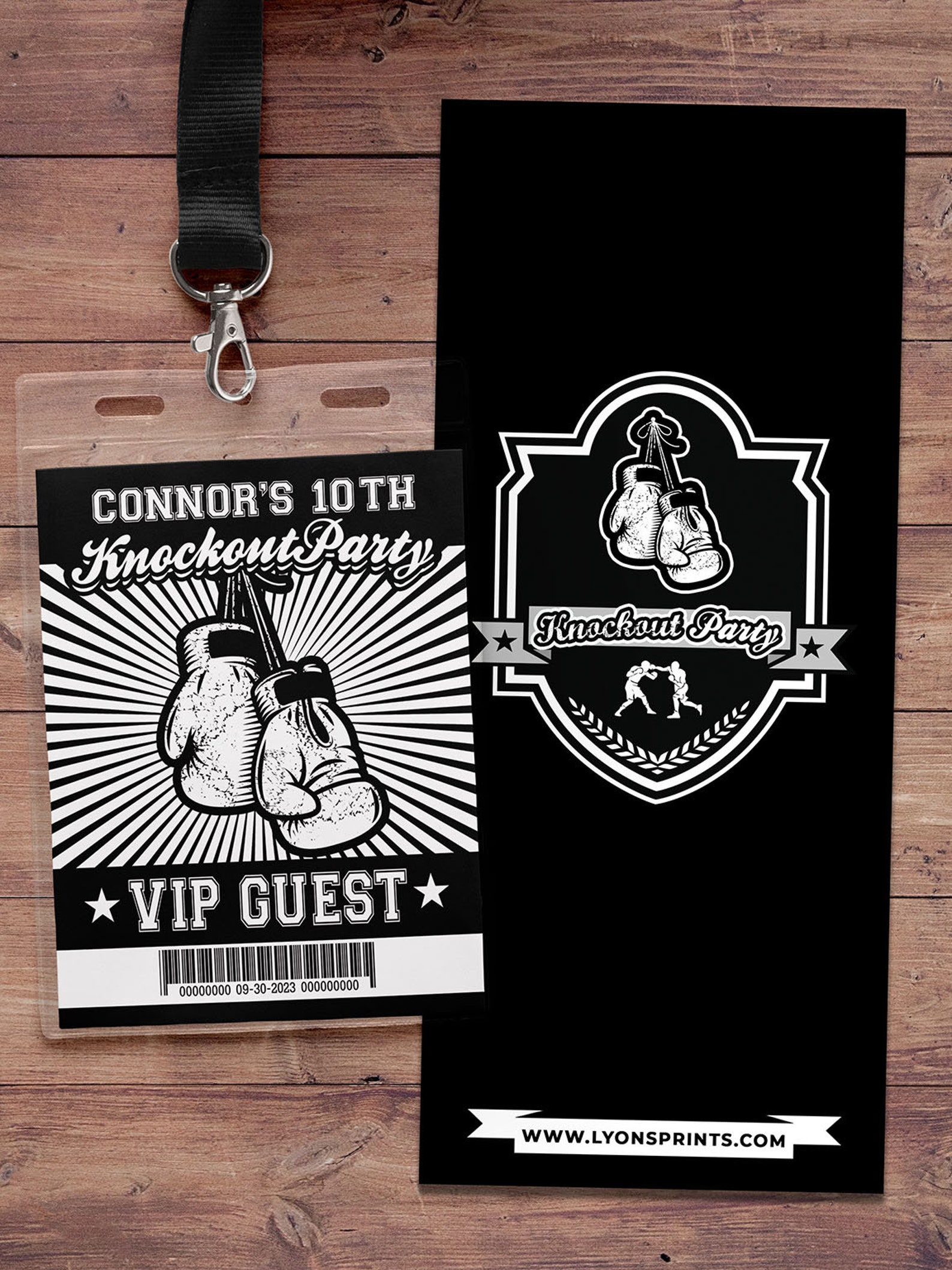 Boxing Ticket Invitation, Knockout Invite, Boxing Birthday Party ...