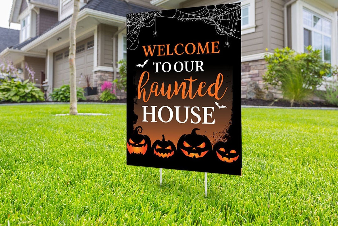 Halloween Yard Sign Design, Digital File Only, Happy Halloween Sign ...