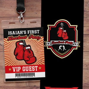 Boxing Ticket Invitation, Knockout Invite, Boxing Birthday Party ...