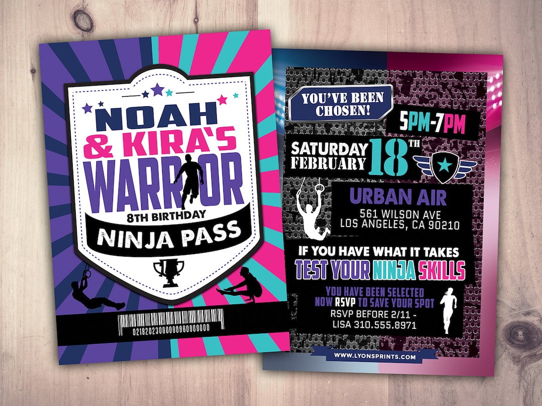 Army Invitation, Warrior Invitation, Ninja Invite, Paintball Invitation ...