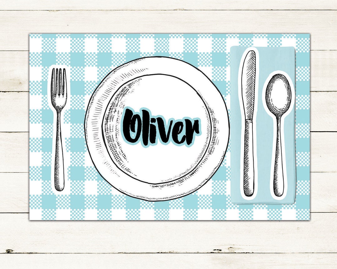 Personalized Digital Placemats, Digital File Only, Kids Placemats ...