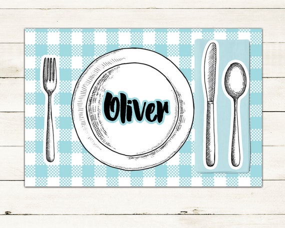 Personalized digital Placemats, Digital file only, Kids Placemats ...