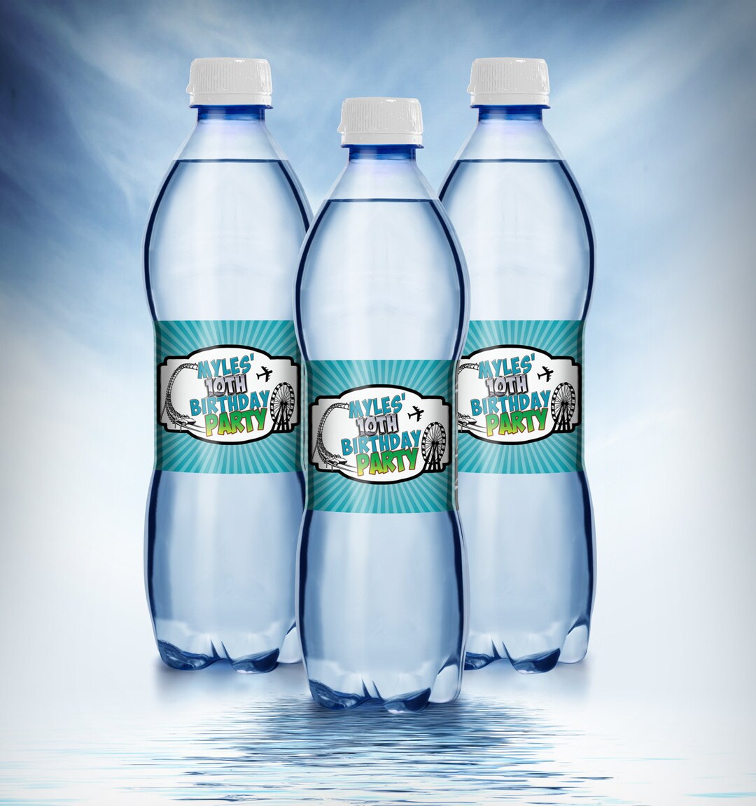 Amusement Park Party, Stickers, Party Favor Label, Super Hero Birthday ...