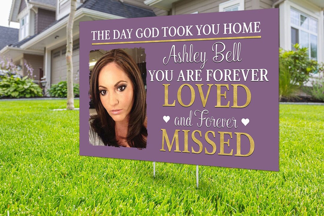 Yard Sign, Funeral Sign Design, Digital File Only, Memorial Sign, Happy ...