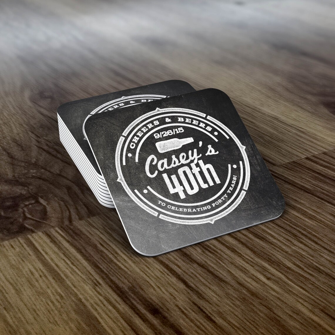 Coaster Design Cheers and Beers Invitation Beer 21st 30th - Etsy