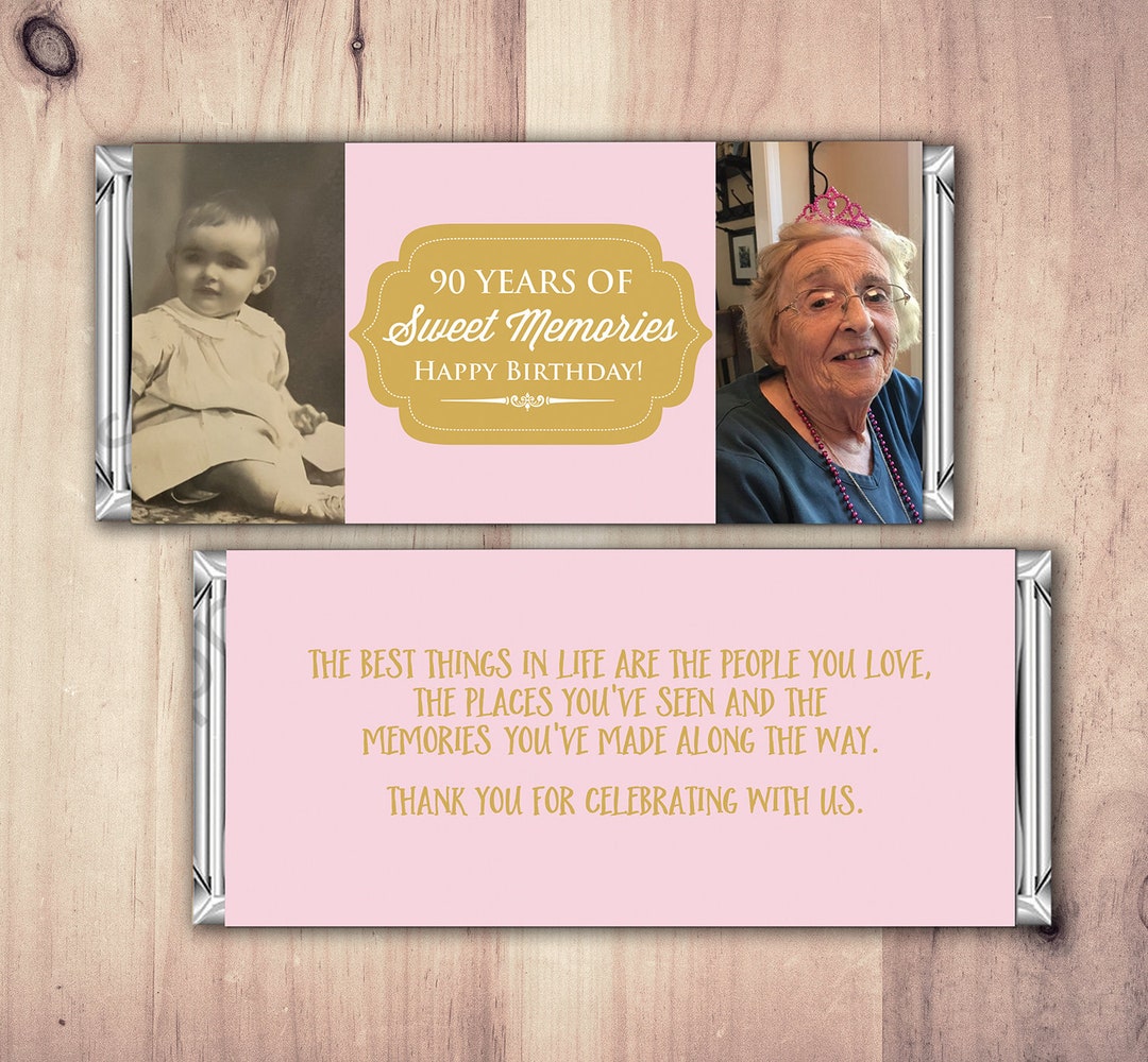 Birthday, Candy Bar Wrapper, Adult Milestone Favors 30th, 40th, 50th ...